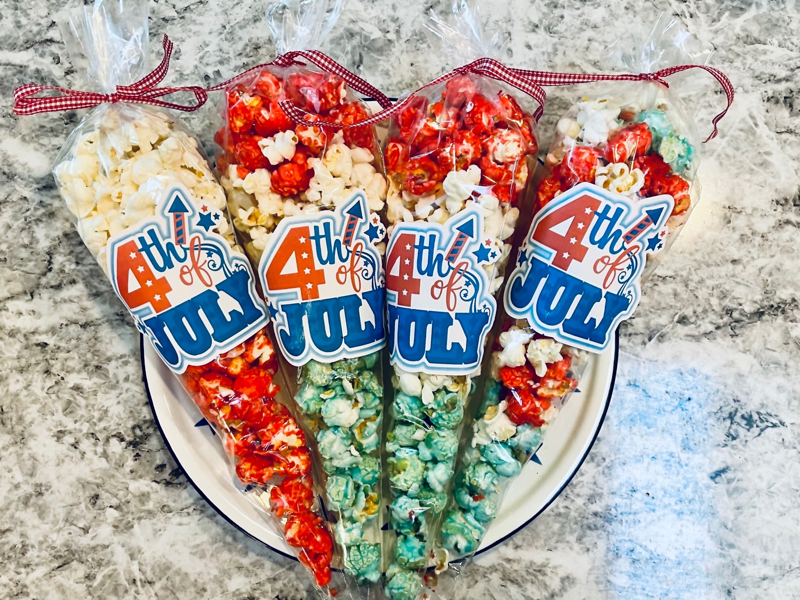 Easy Red, White, and Blue Popcorn - Design on a Dollar
